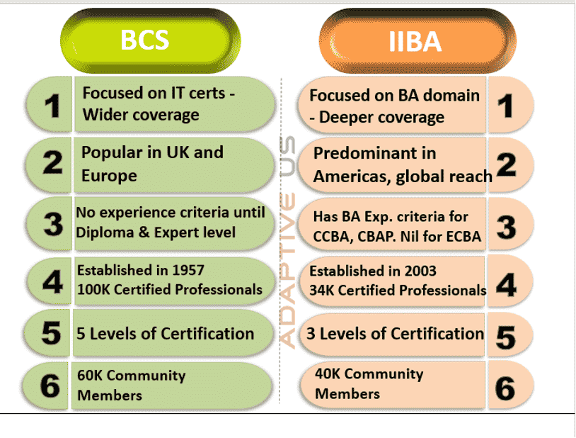 BCS vs IIBA: Understanding the certifications for Business Analysts